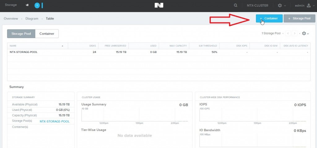 Criando um Storage Pool e Container Nutanix - Agility