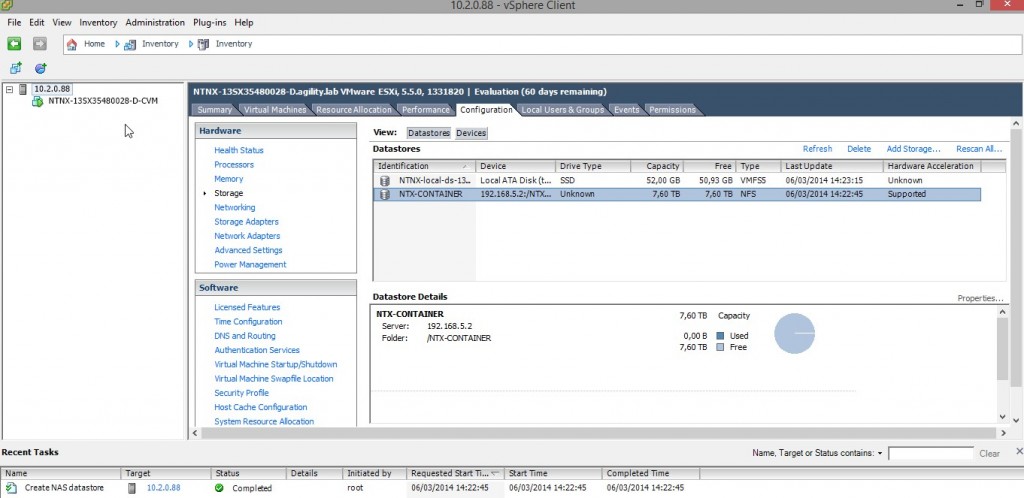 Criando um Storage Pool e Container Nutanix - Agility