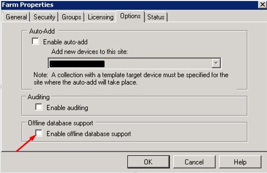 Habilitar o off-line database support no Citrix Provisioning Services - Agility