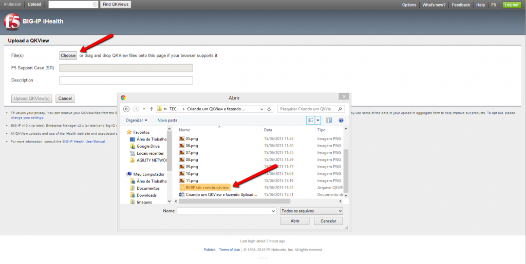 Gerando QKView e fazendo Upload para o iHealth.f5.com - Agility